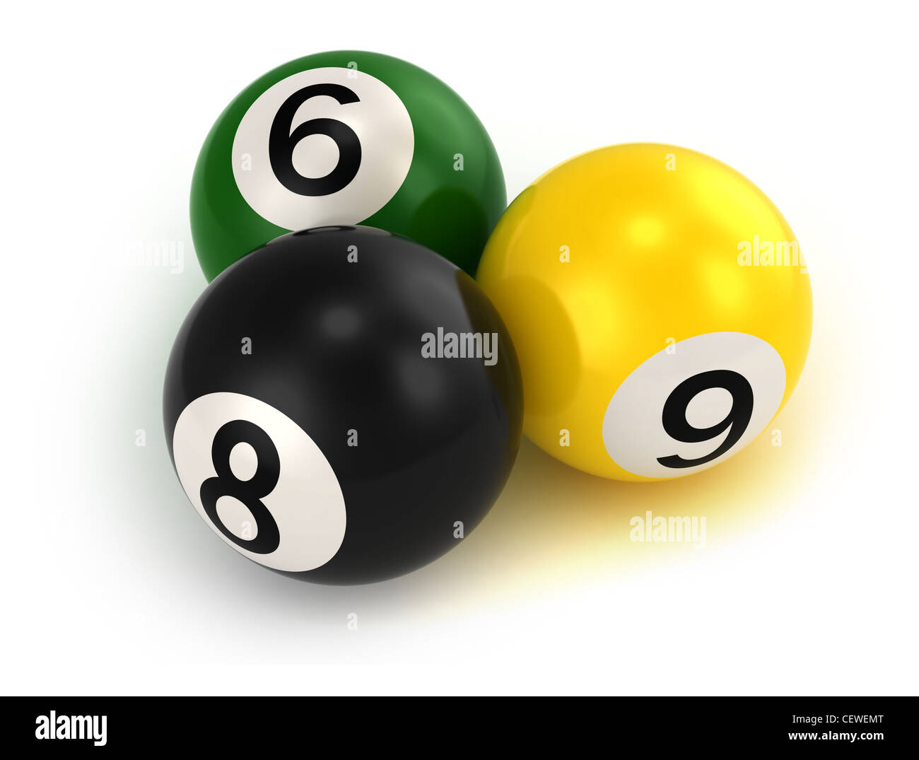 3D Illustration of Billiard Balls Stock Photo - Alamy