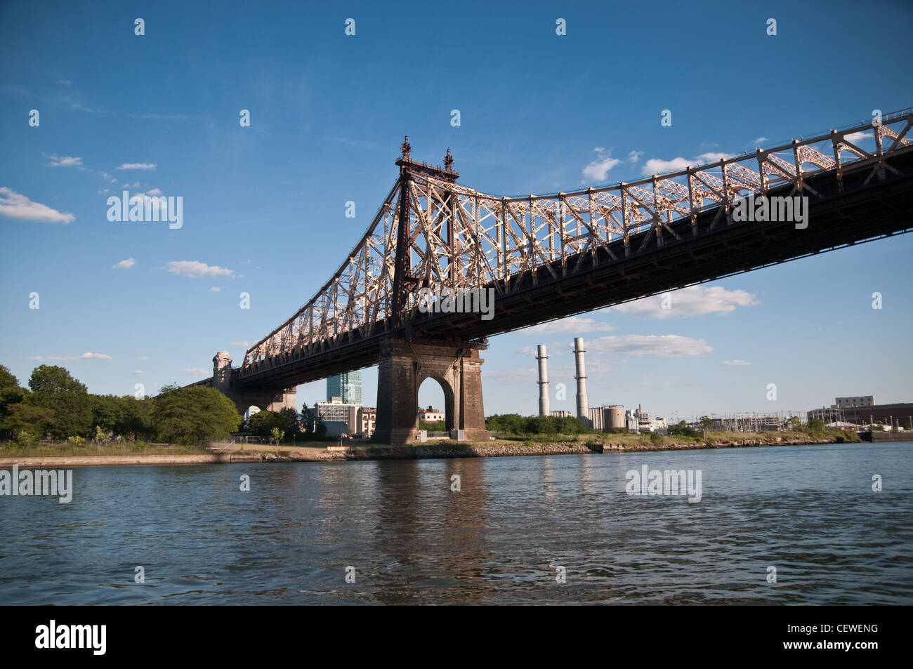 The Ed Koch Queensboro Bridge as seen from the east river looking ...