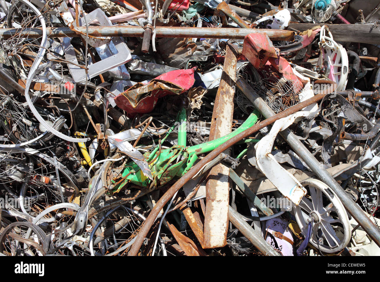 Pile of scrap metal, background Stock Photo - Alamy