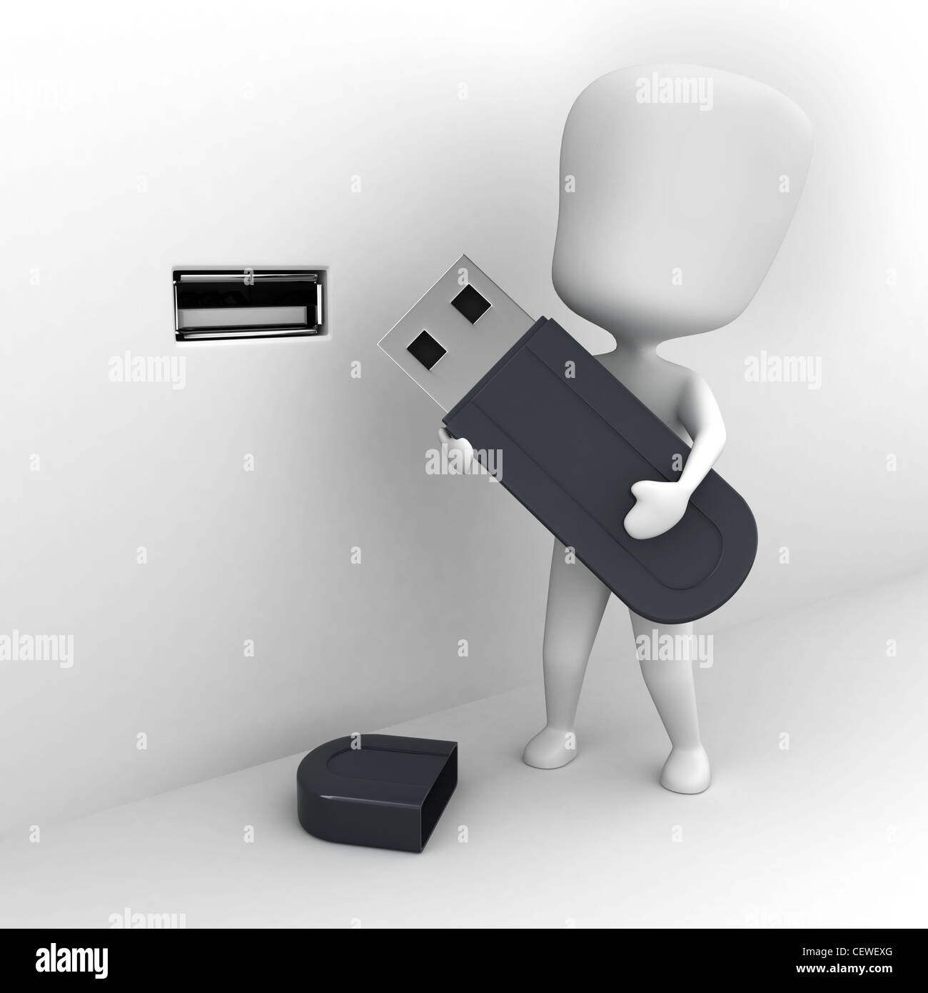 3d man usb flash drive hi-res stock photography and images - Alamy