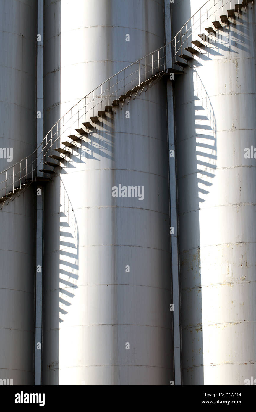 Steel storage silo Stock Photo - Alamy