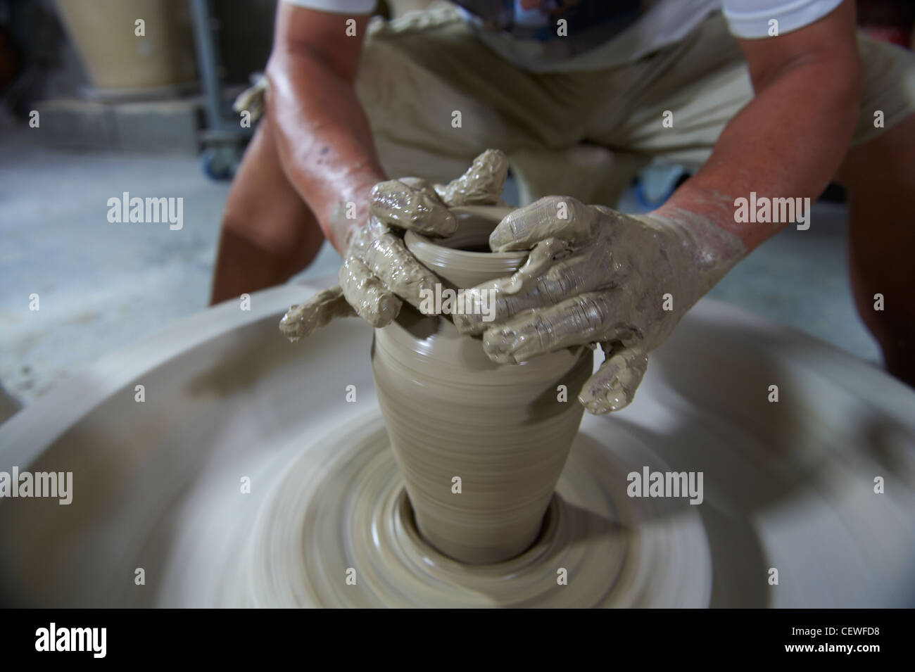 A professional pottery master at the Yingge Ceramics Museum Stock Photo ...