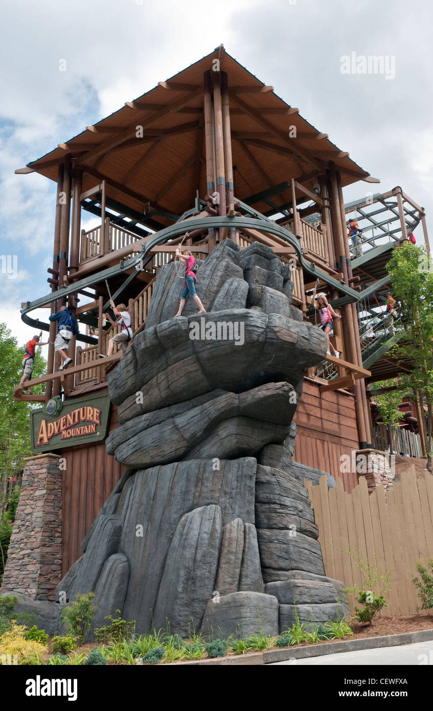 Tennessee, Pigeon Forge, Dollywood, Adventure Mountain obstacle course ...