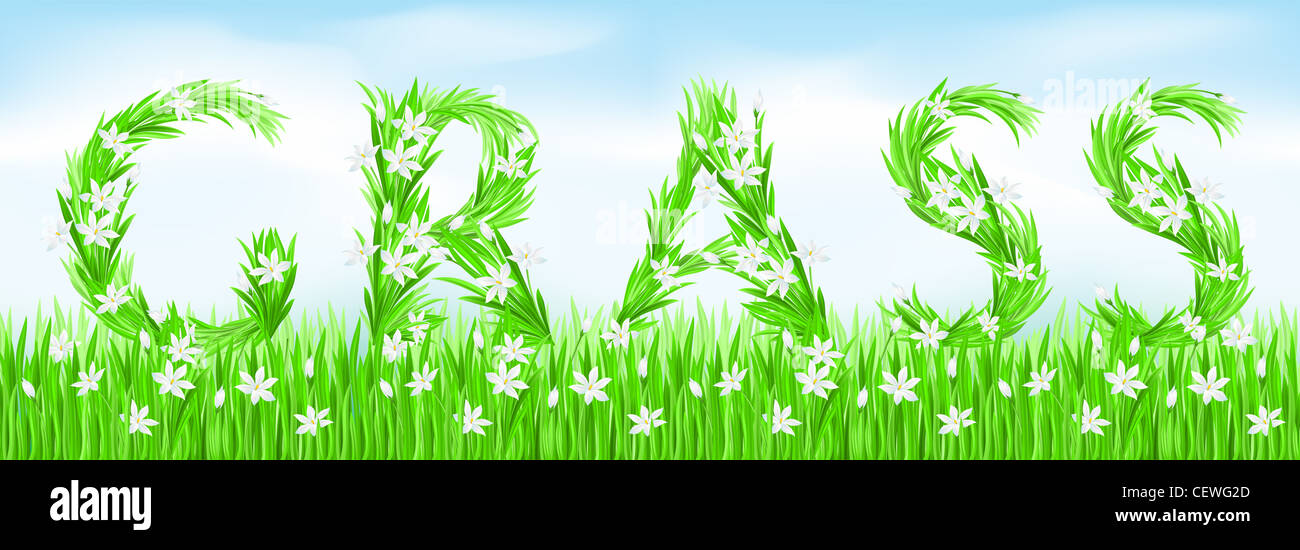 Eco-Style Grass Letters. Grass. version letters is in my gallery Stock ...