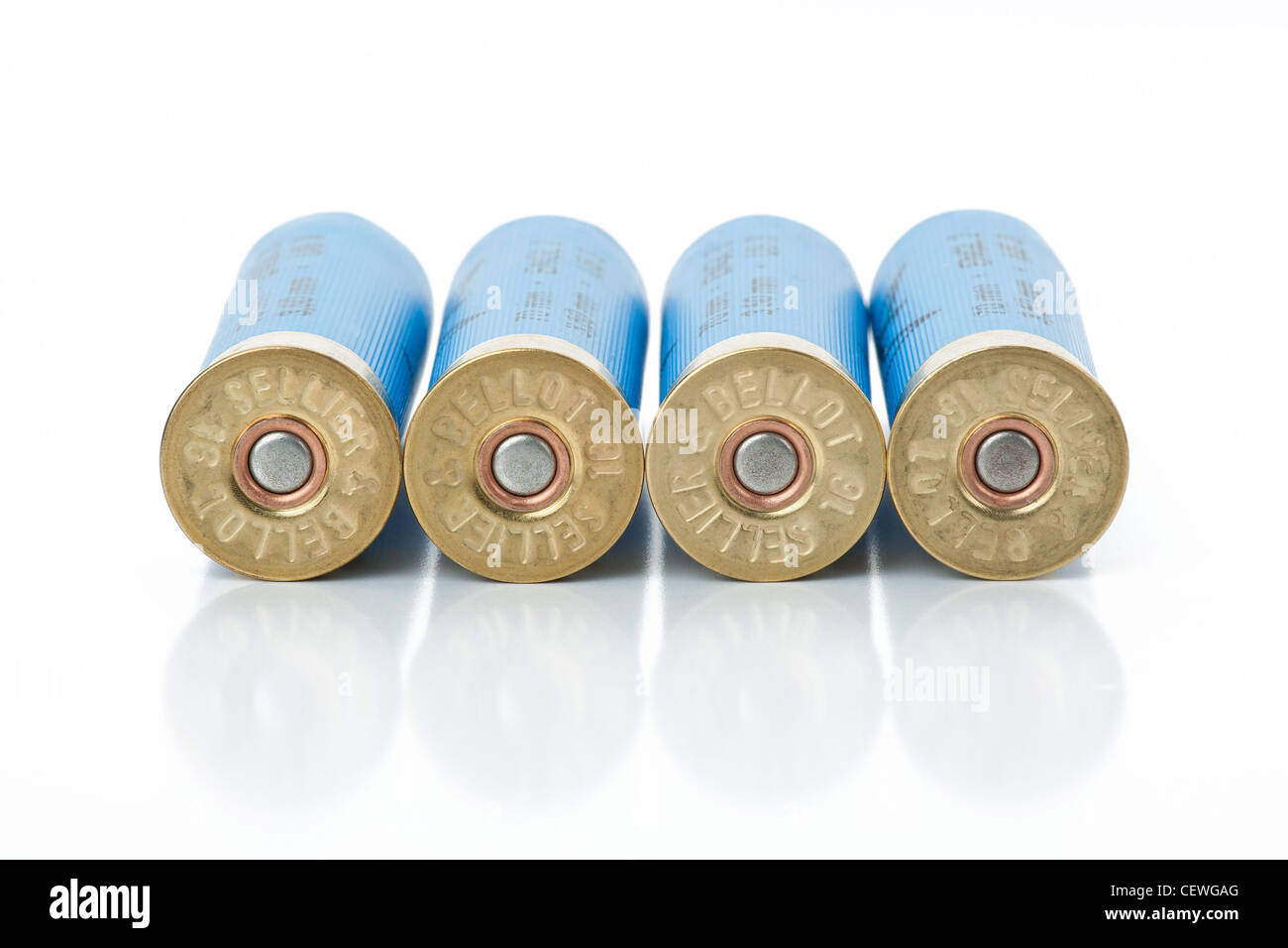 Isolated shotgun shells on white background Stock Photo - Alamy