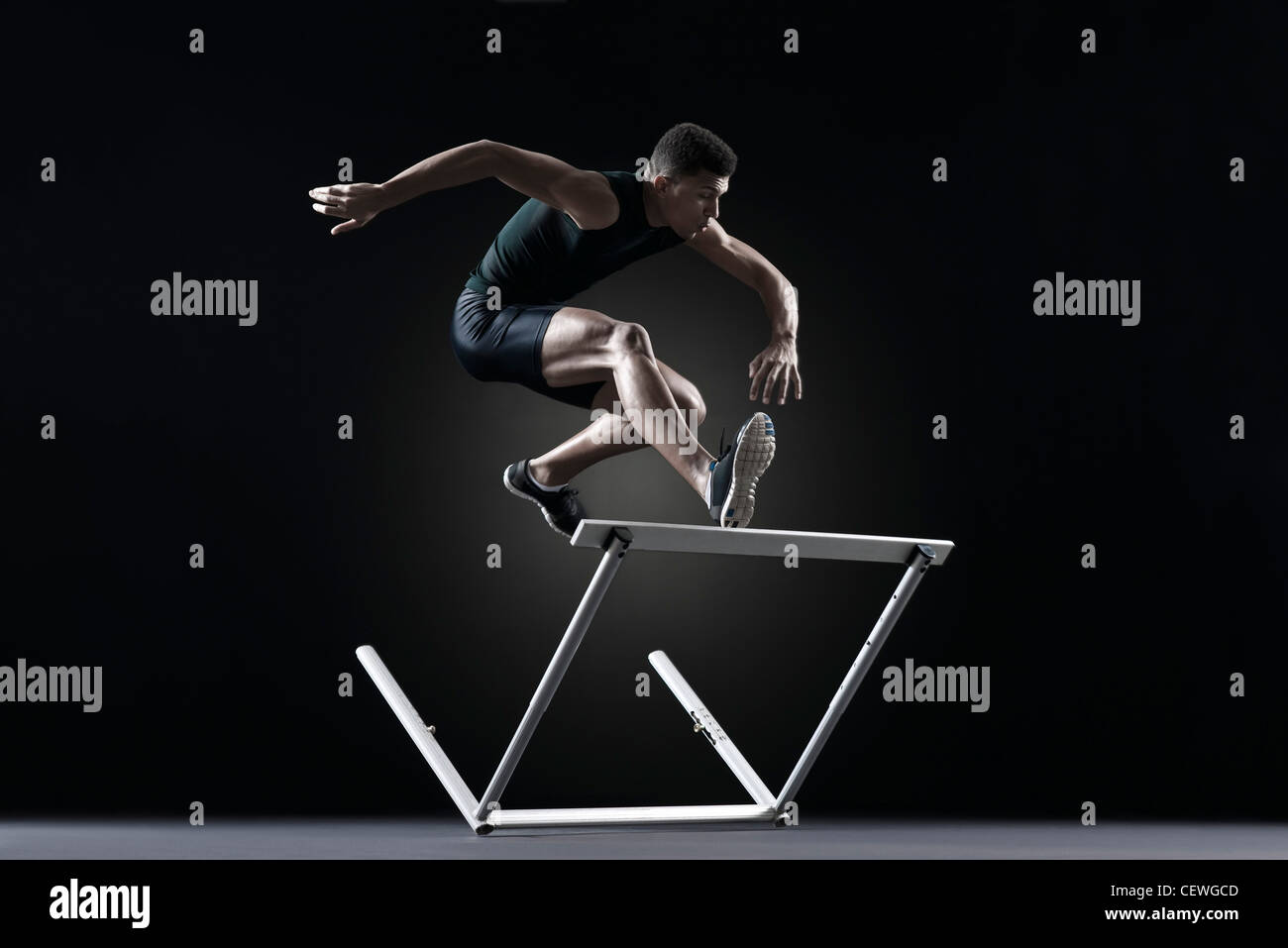 Hurdles athlete men hi-res stock photography and images - Alamy