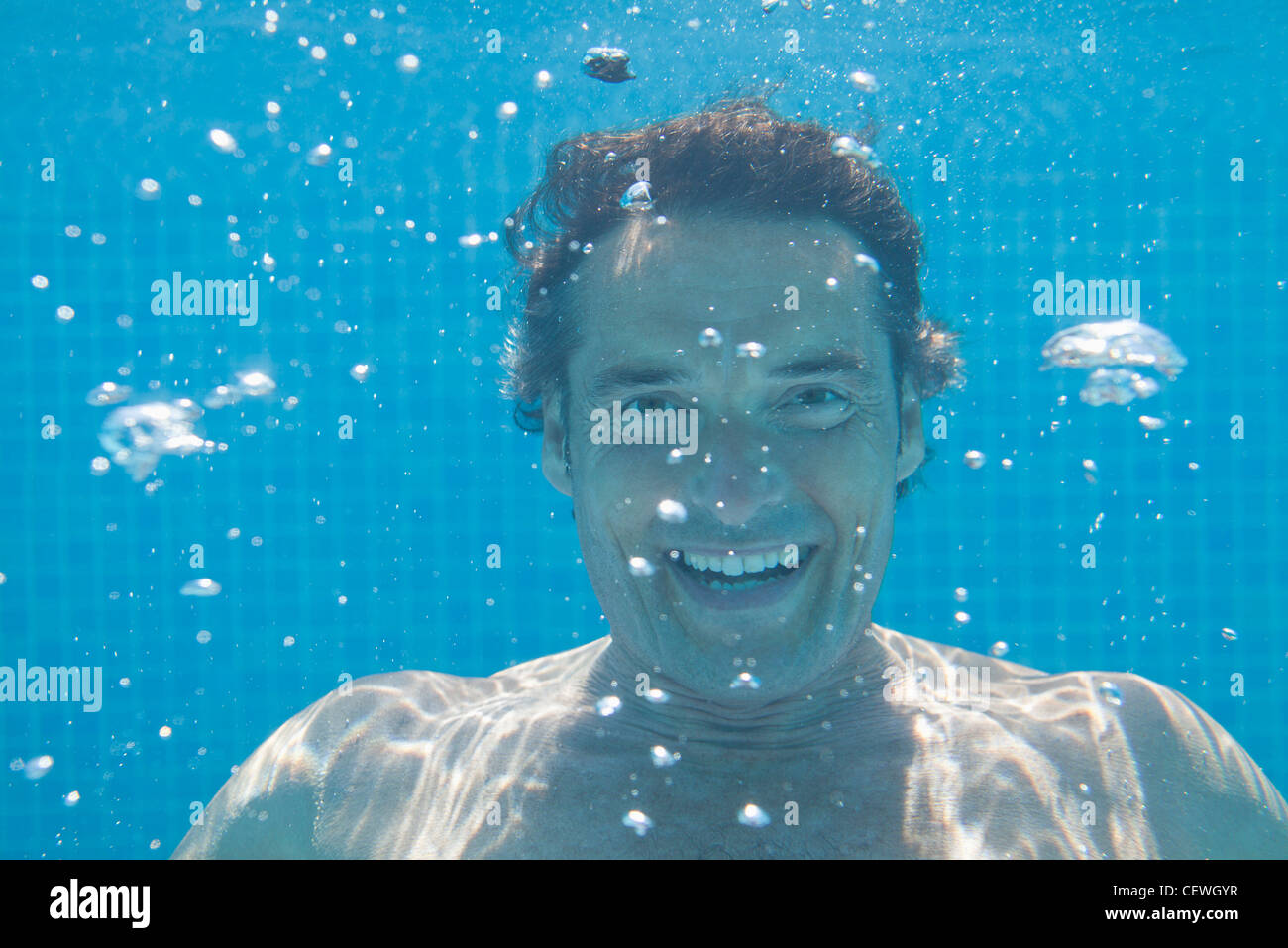 Man underwater, portrait Stock Photo - Alamy