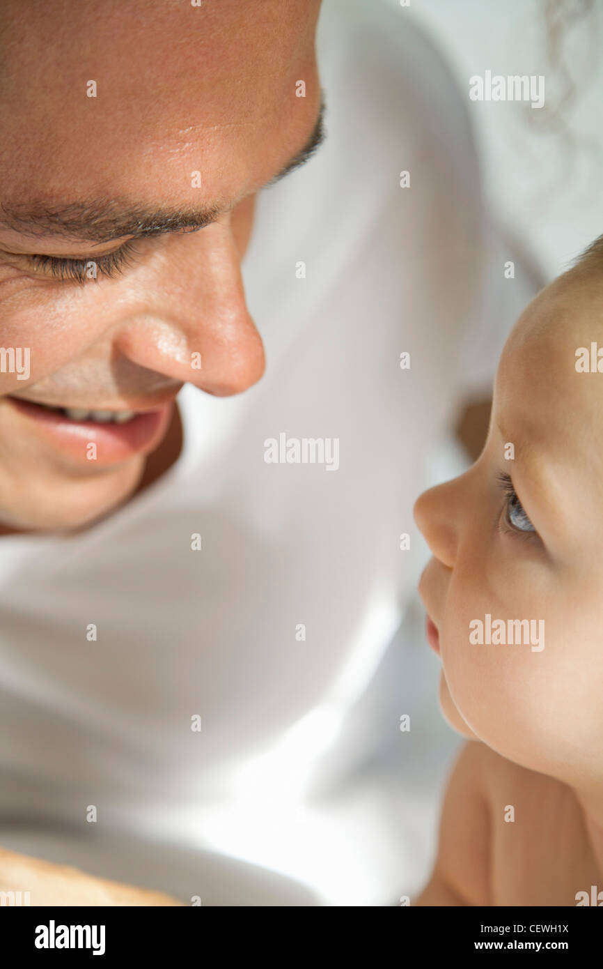 Father bonding with baby Stock Photo - Alamy