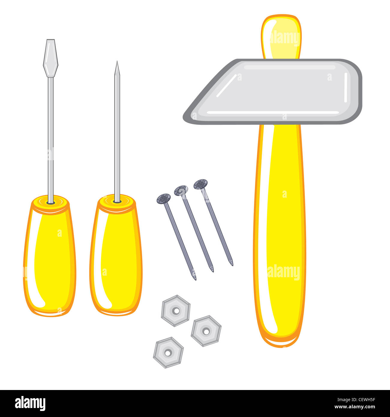 Repair Tools. Illustration on white background Stock Photo - Alamy