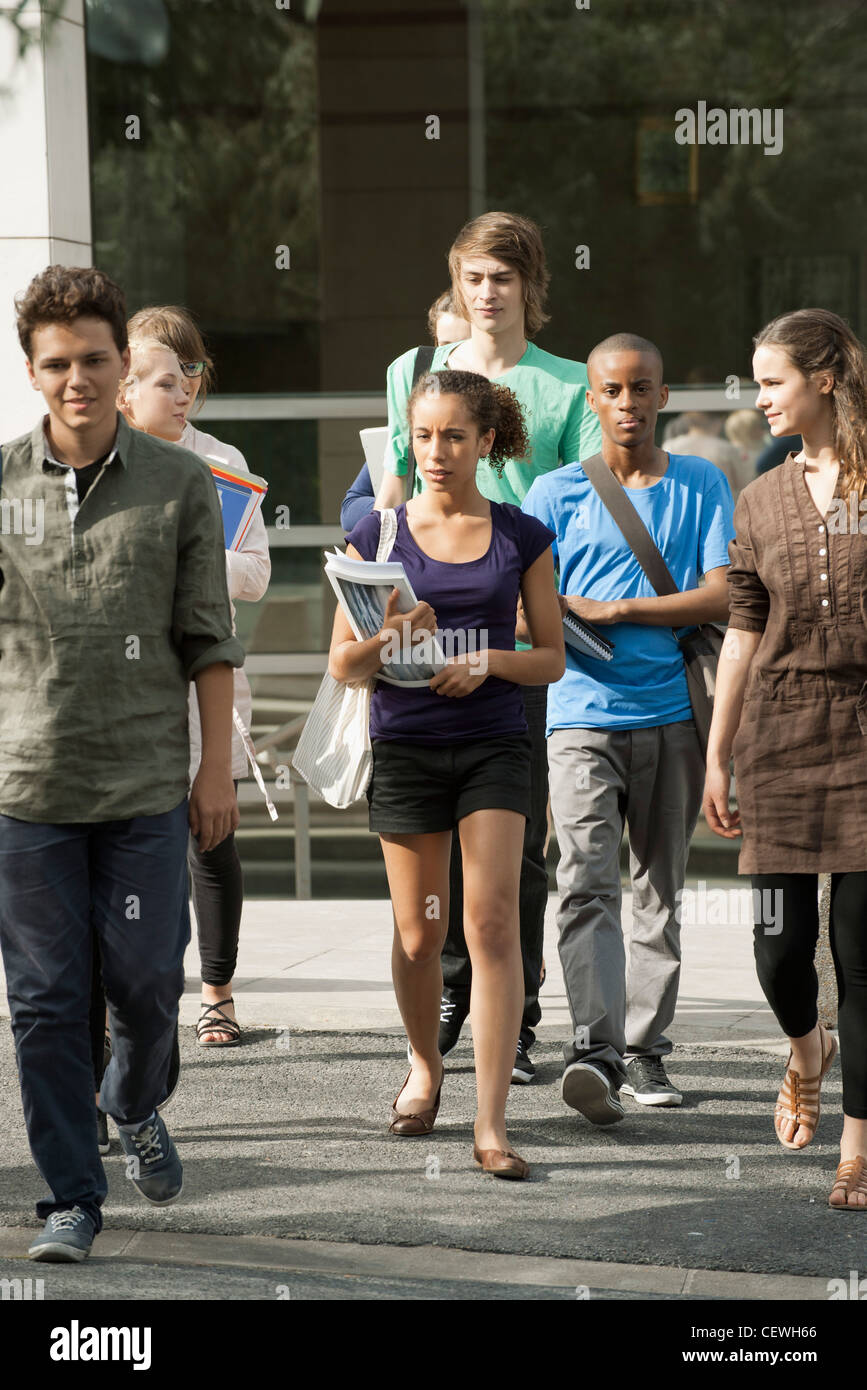 University students walking on campus Stock Photo - Alamy