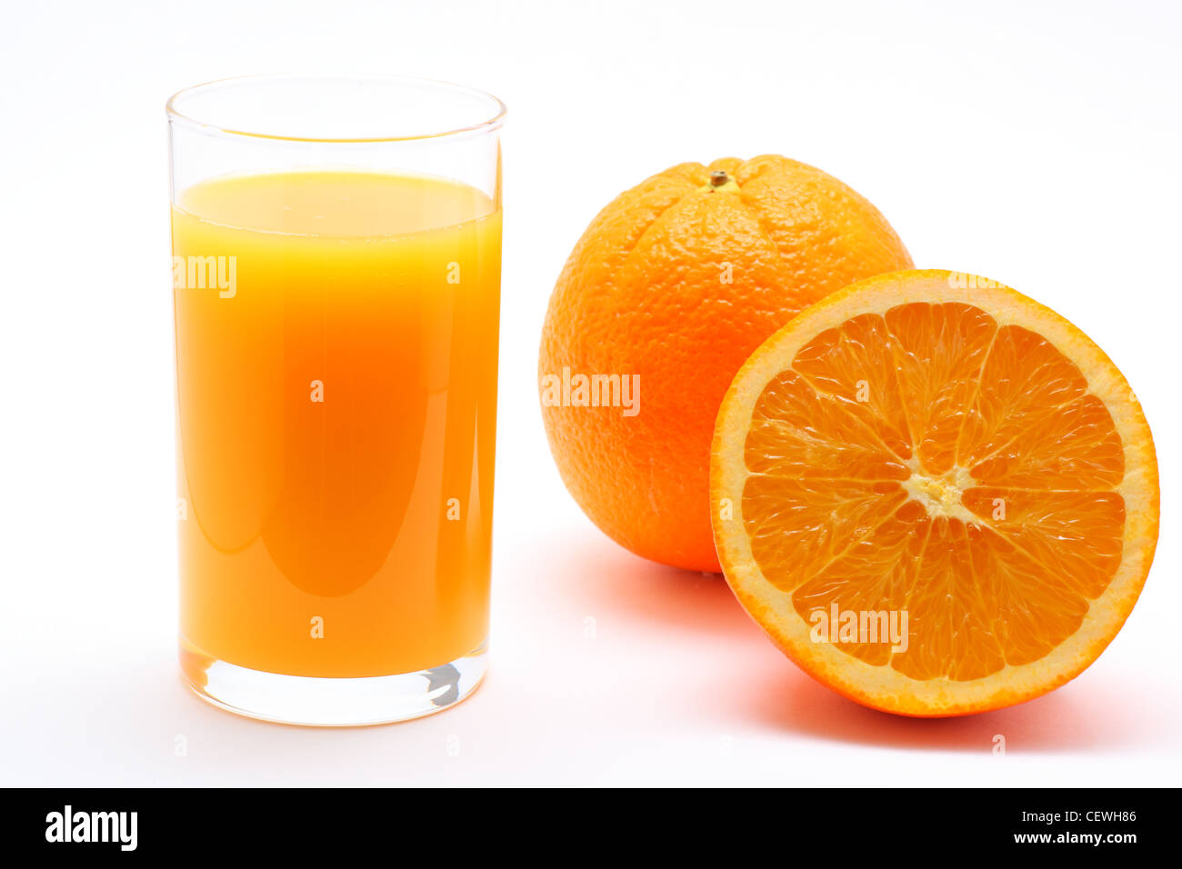 Fresh orange fruit and orange juice Stock Photo - Alamy