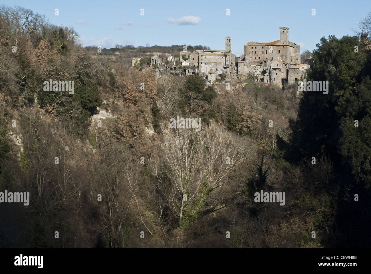 View of the ancient village of Faleria with the Anguillara Castle ...