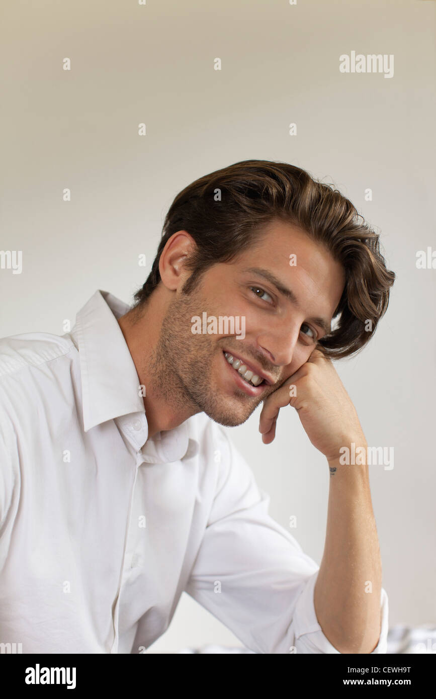 Man smiling, portrait Stock Photo - Alamy