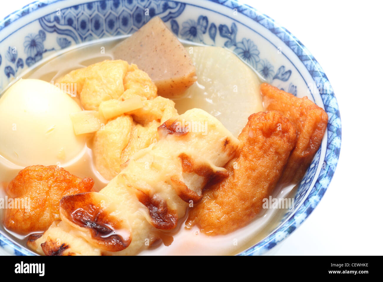 Oden , japanese food , on white background Stock Photo - Alamy