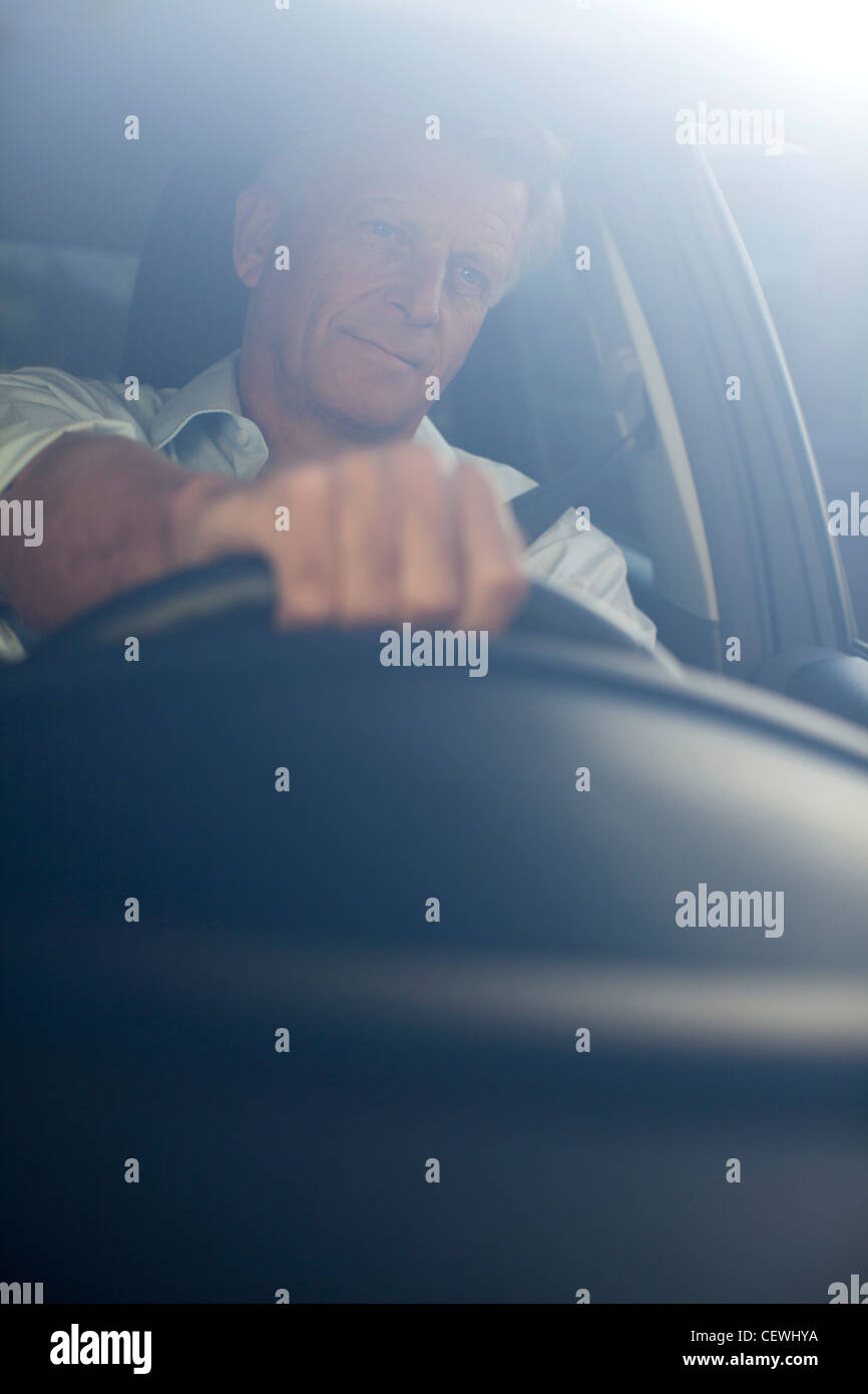 Man driving car, portrait Stock Photo - Alamy
