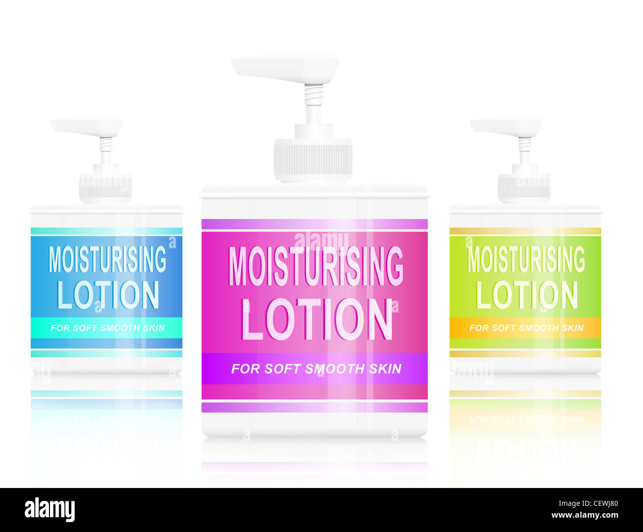 Moisturising lotion products Stock Photo - Alamy