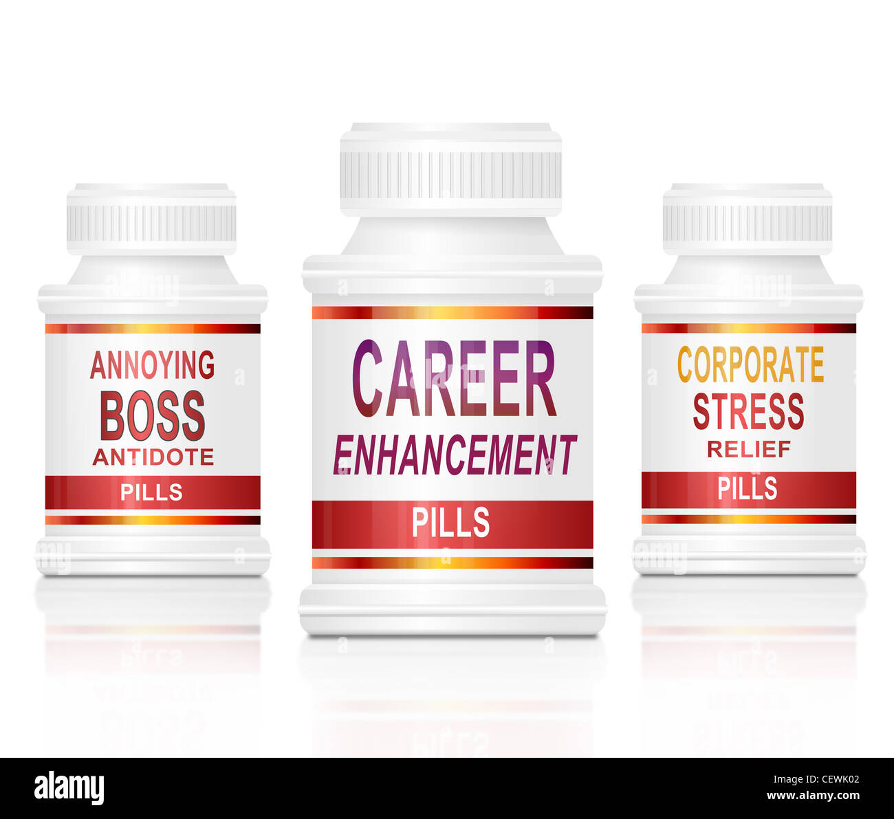 Career coping medication Stock Photo - Alamy