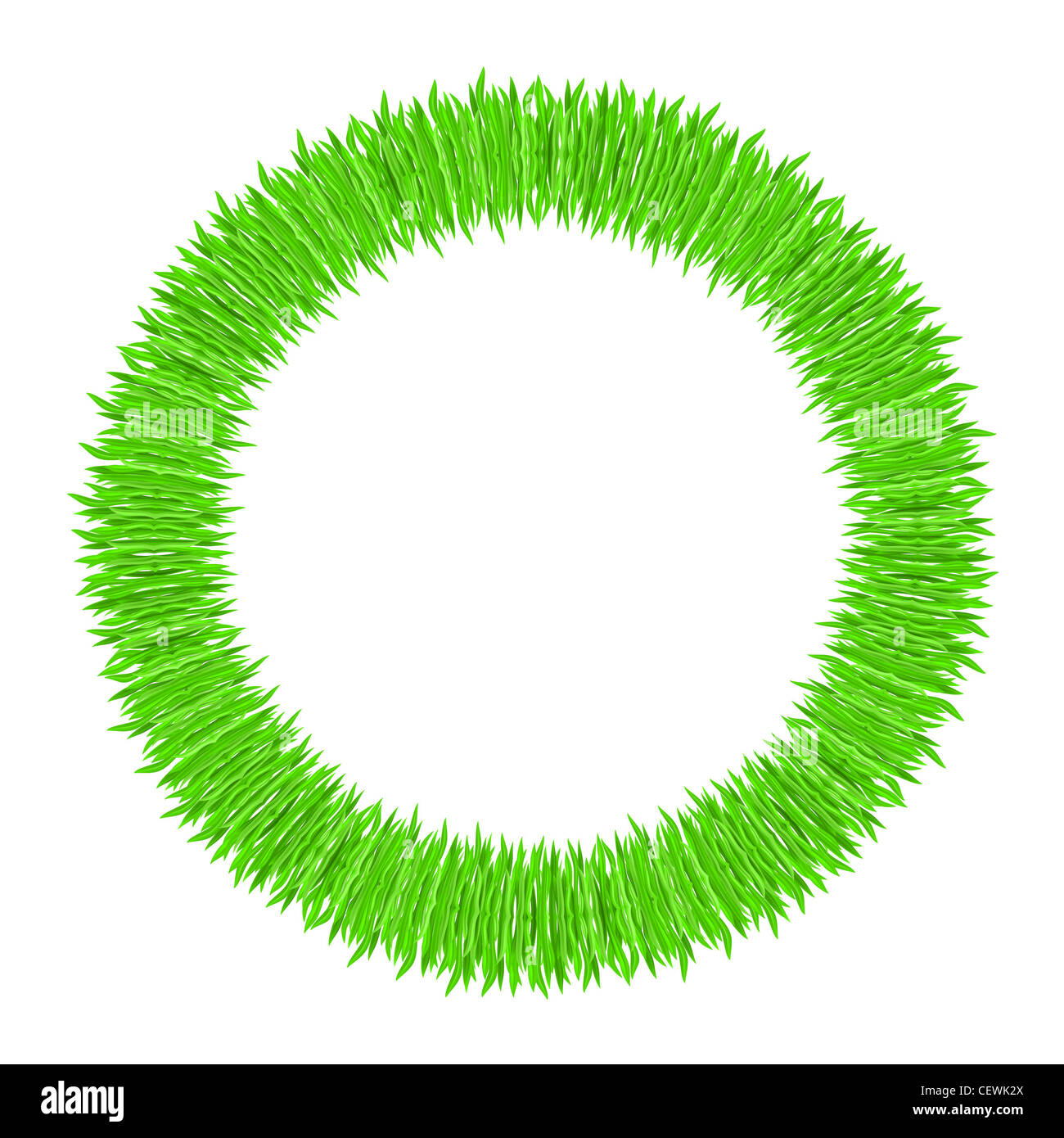 illustration of grass frame. Green ring Stock Photo - Alamy