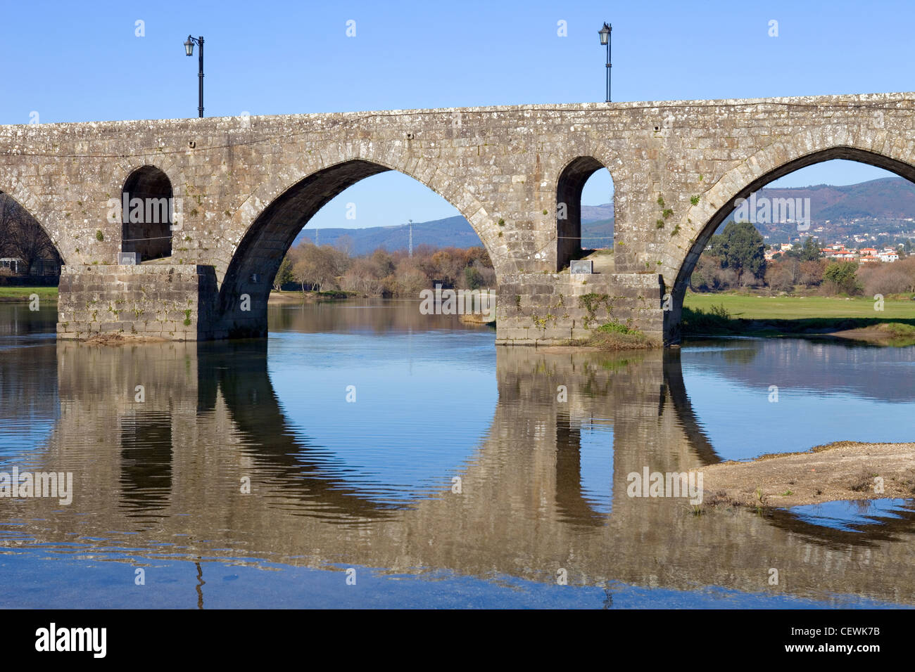 roman bridge of Ponte de Lima in Portugal Stock Photo - Alamy