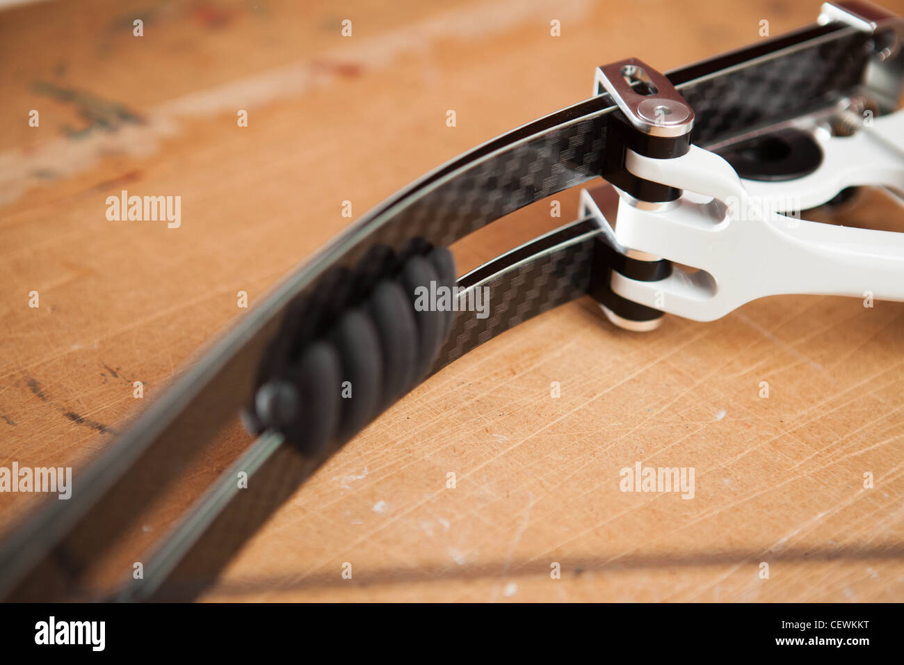 Hoyt Contender Elite compound bow in white Stock Photo - Alamy