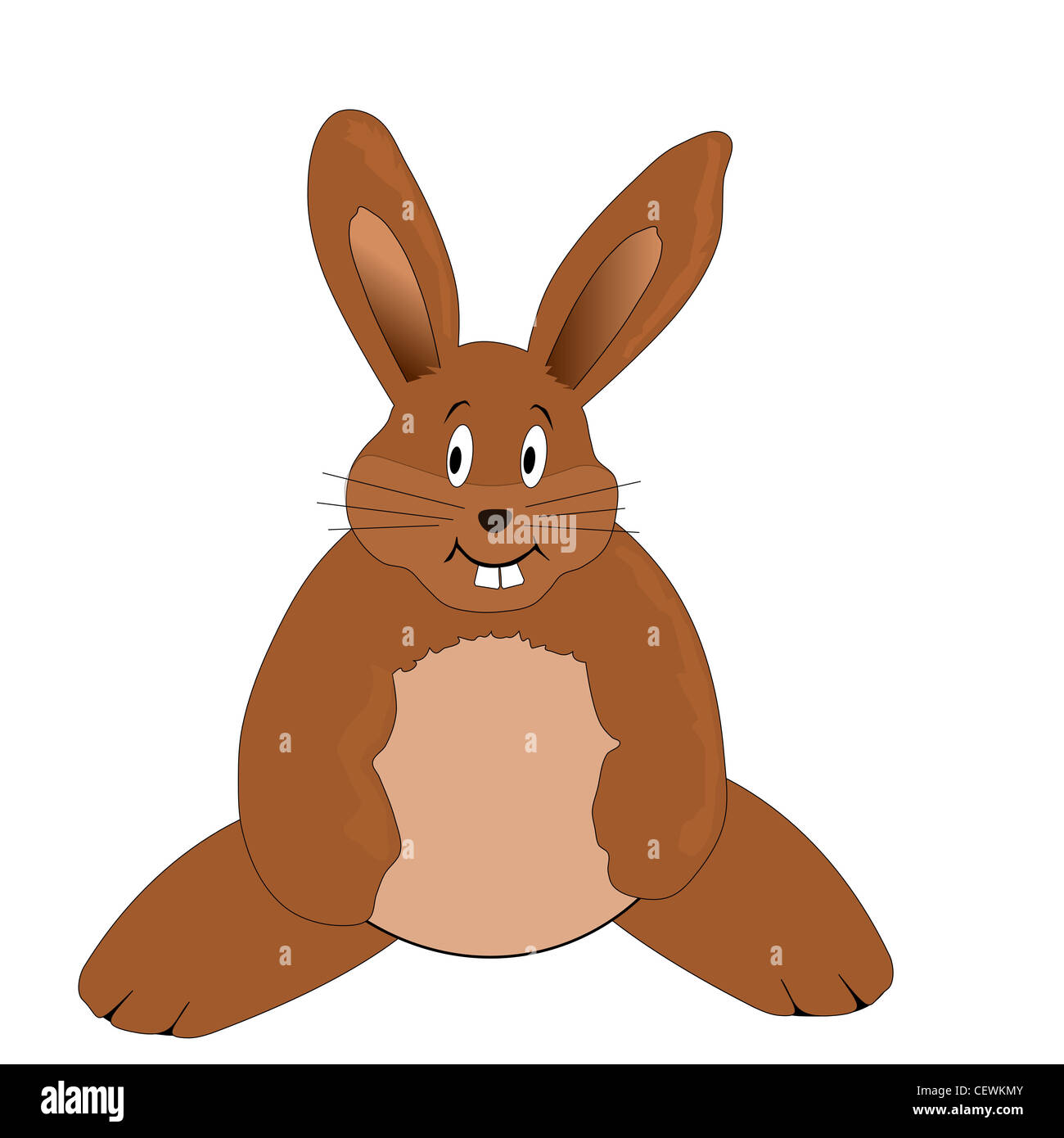 Big Easter bunny on white Stock Photo - Alamy
