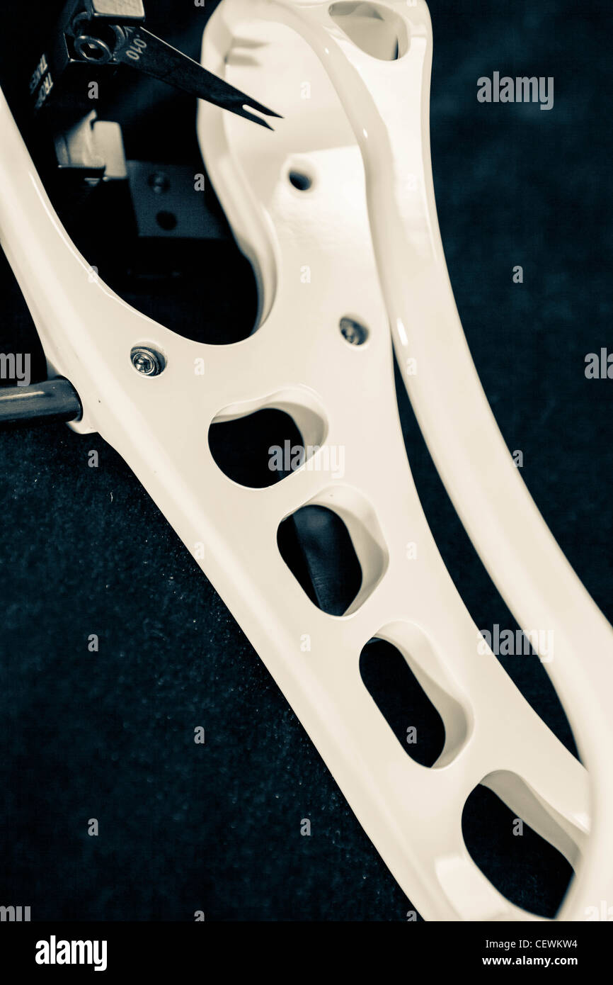 Hoyt Contender Elite compound bow in white Stock Photo - Alamy