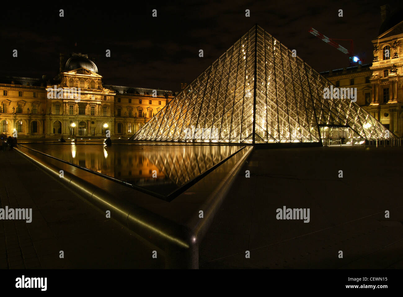 The Louvre Museum by night, Paris, France, Europe Stock Photo - Alamy