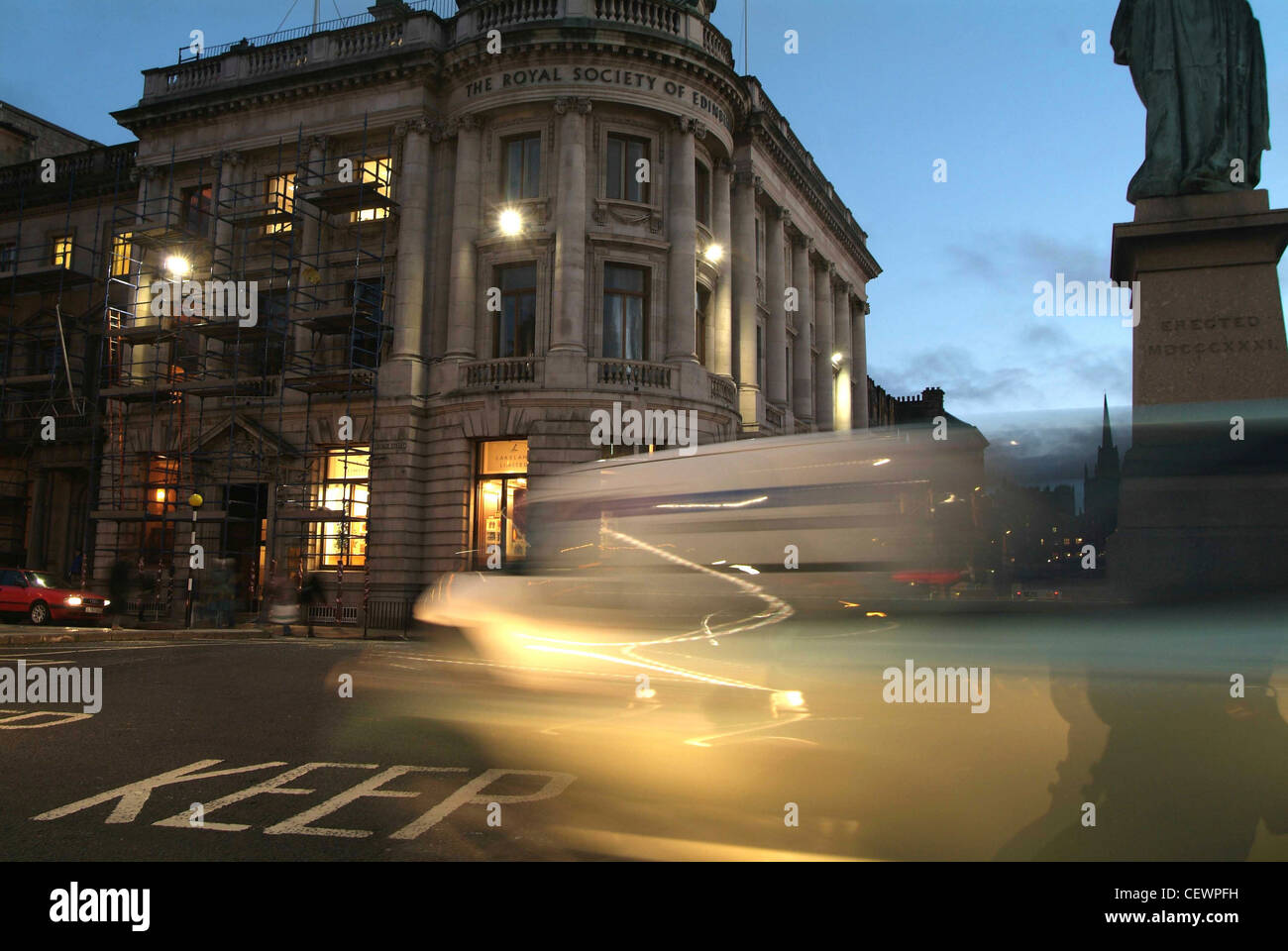 Moving car at night in George Street. Named after King George III ...
