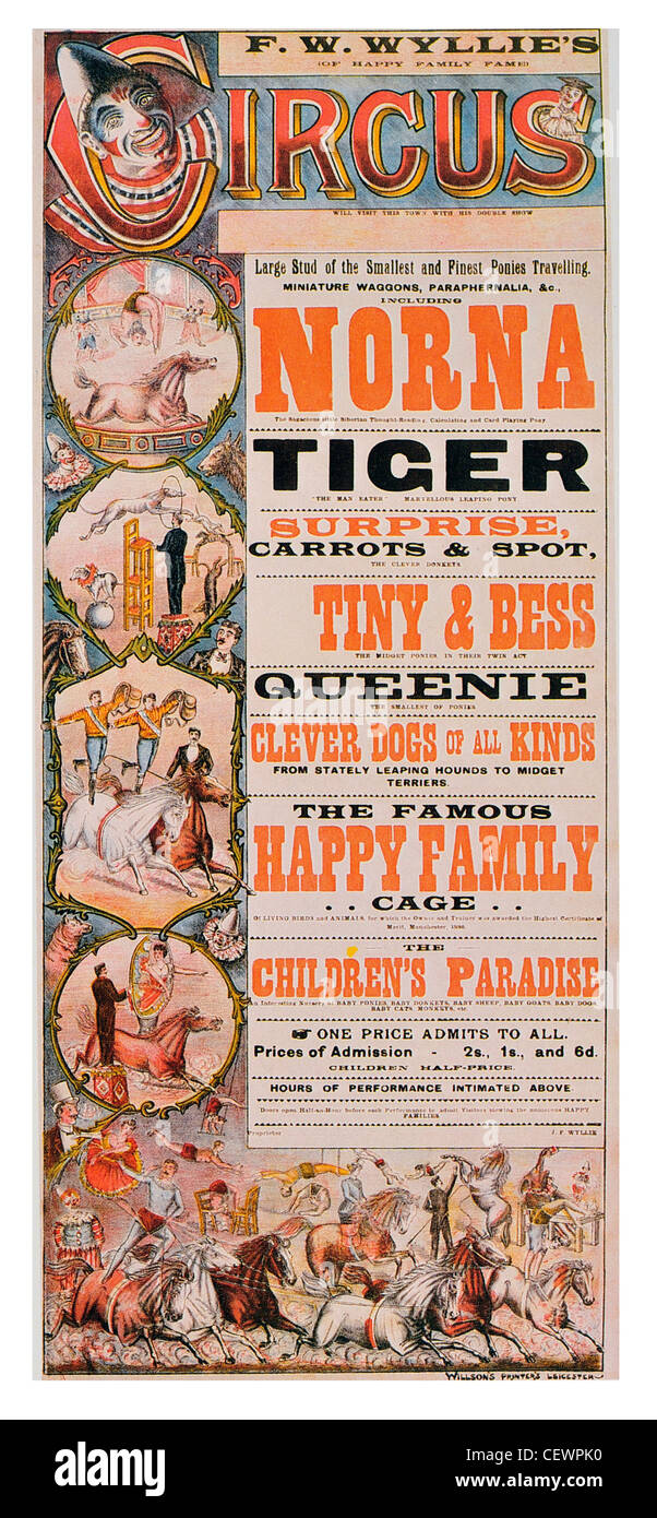 Circus poster 19th century hi-res stock photography and images - Alamy