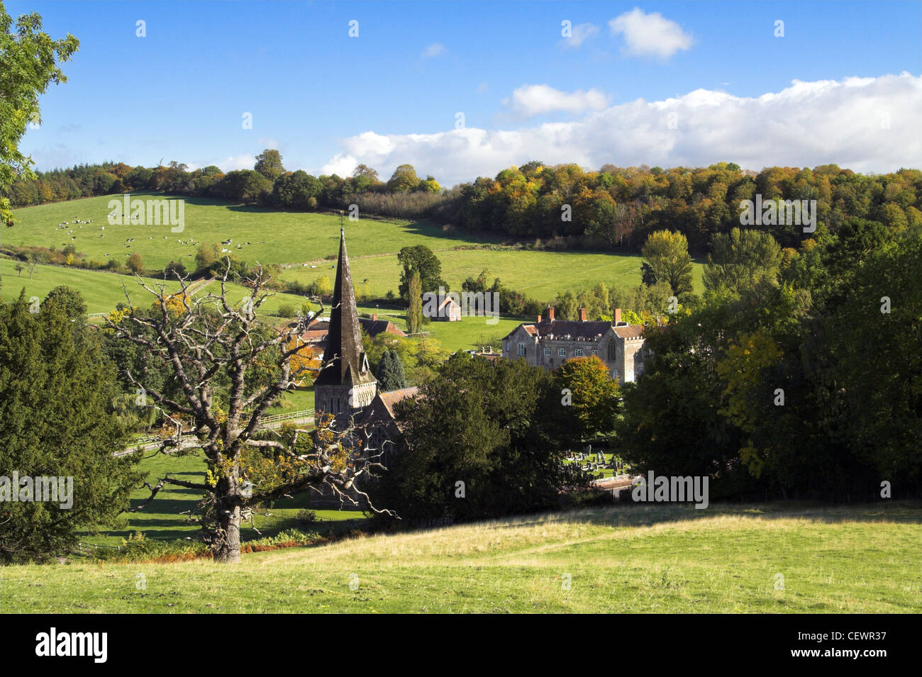 St Mary's Church and Flaxley Abbey near Mitcheldean in the Forest of ...