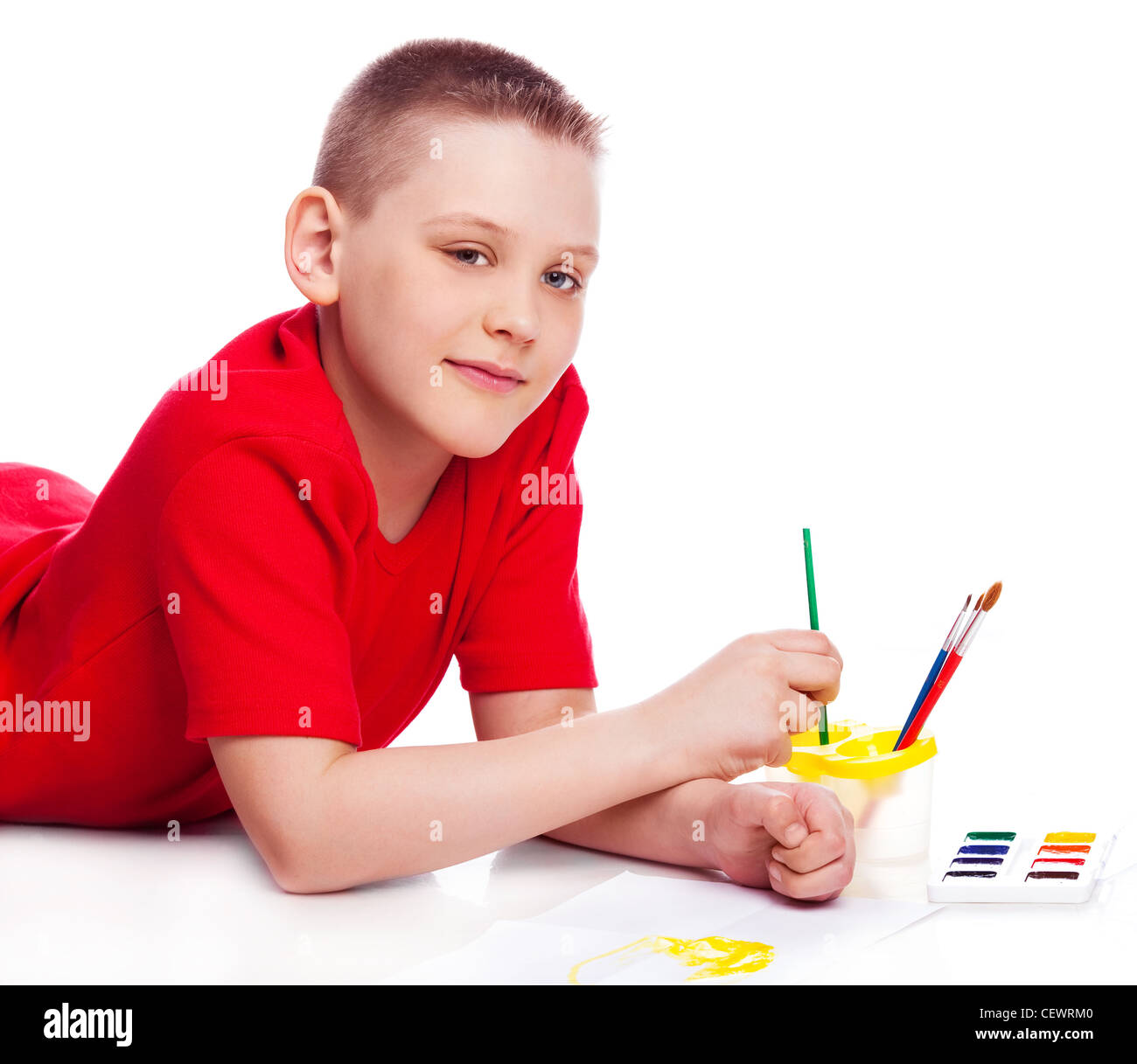 happy little boy, isolated against white background Stock Photo - Alamy