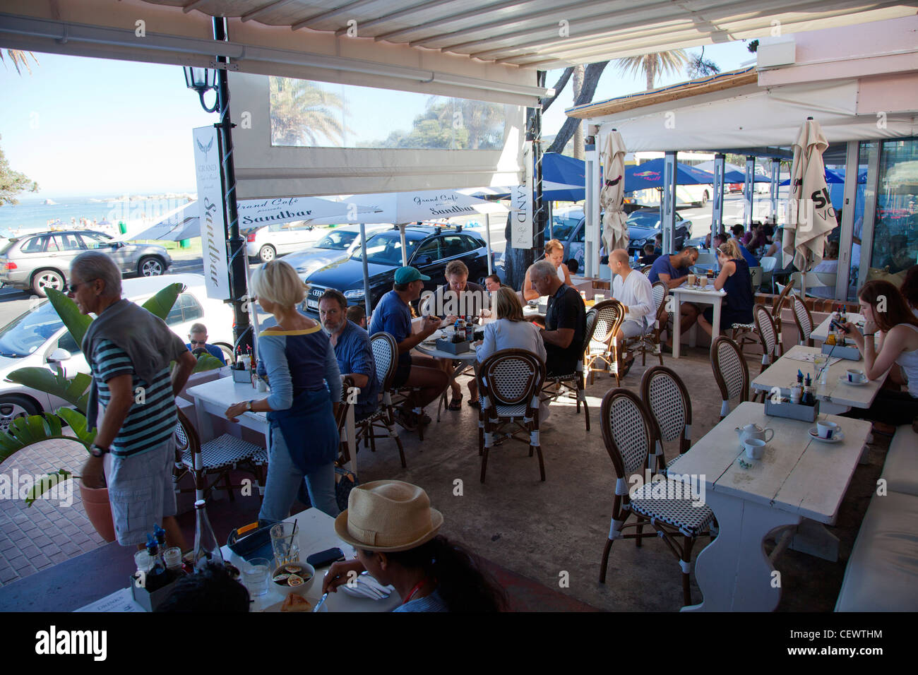 Sandbar at the Grand - Cafe in Camps Bay Stock Photo - Alamy