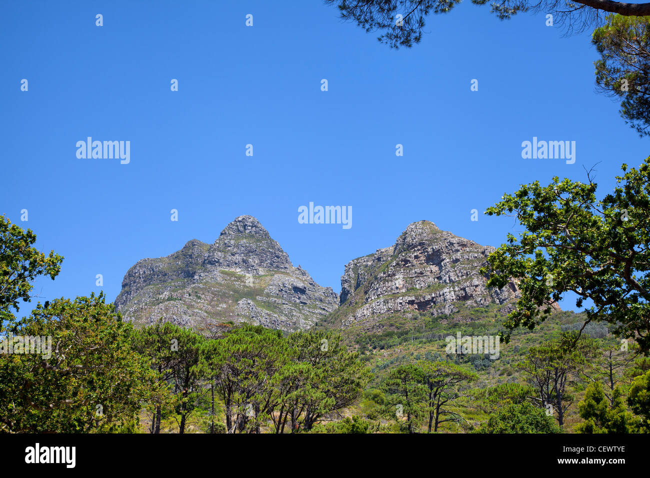 View of Table Mountain from side (north to south on map Stock Photo - Alamy