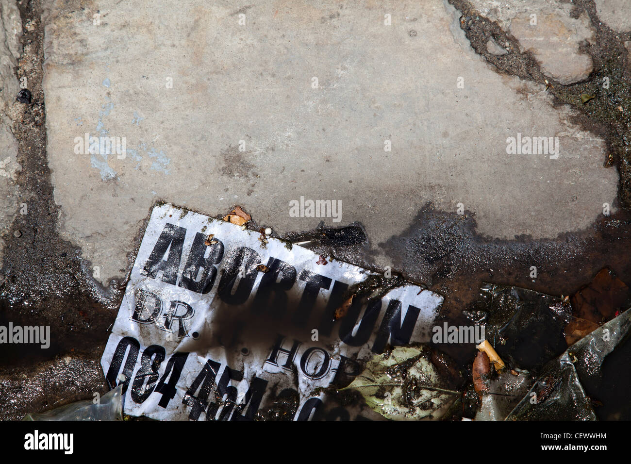 Abortion paper in gutter hi-res stock photography and images - Alamy
