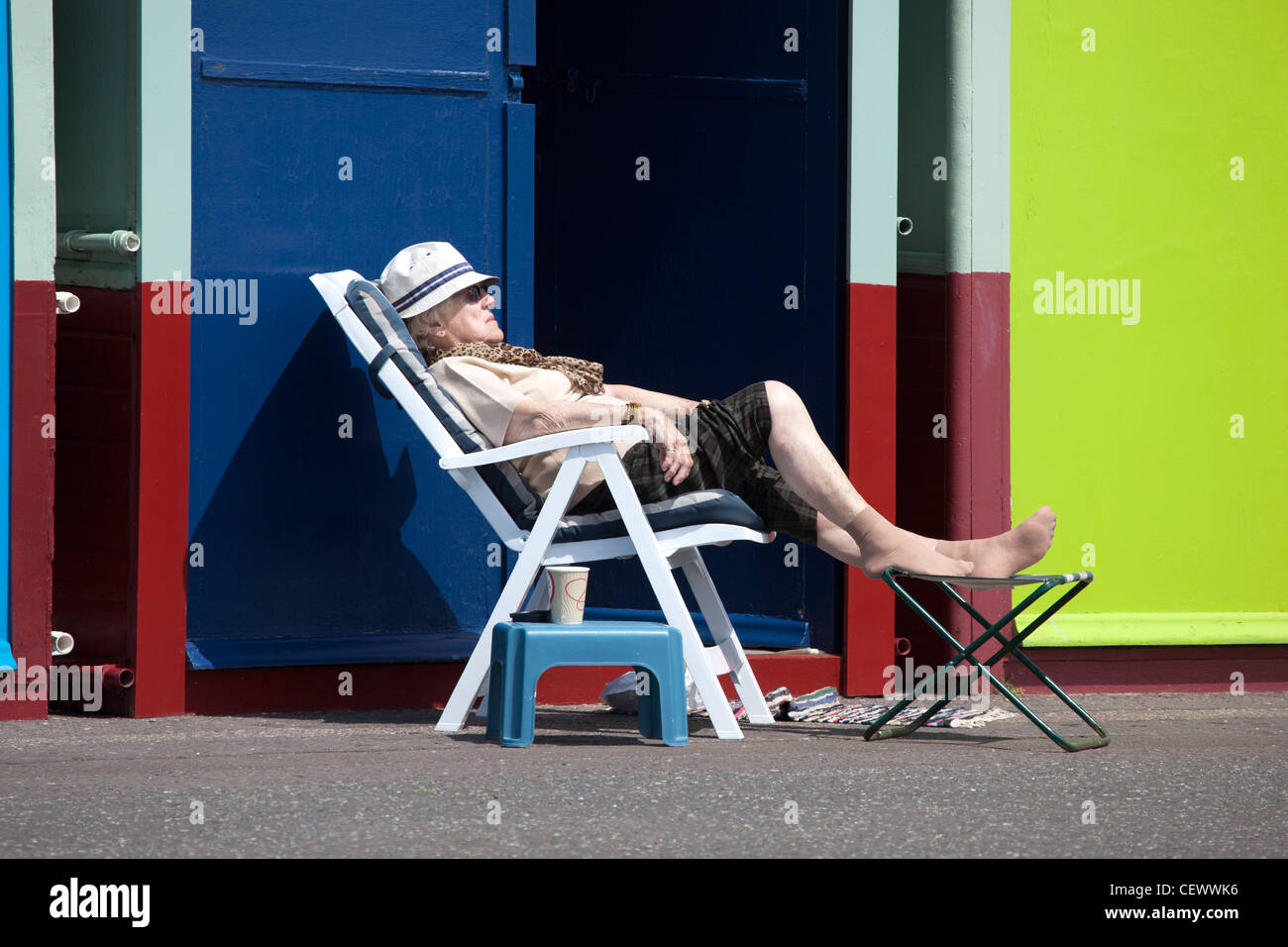 Traditional bathing hut woman hi-res stock photography and images - Alamy