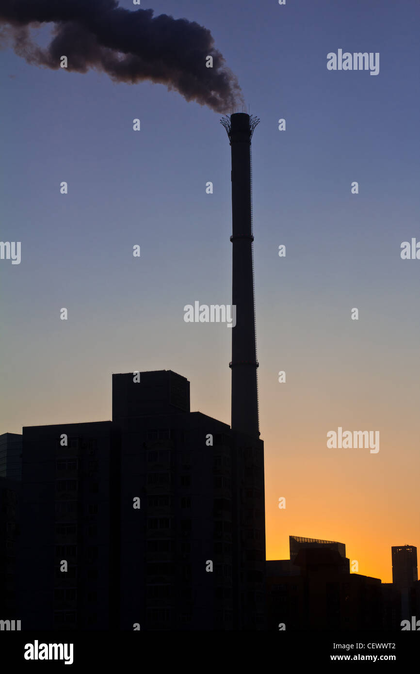 Chimney in the twilight Stock Photo - Alamy