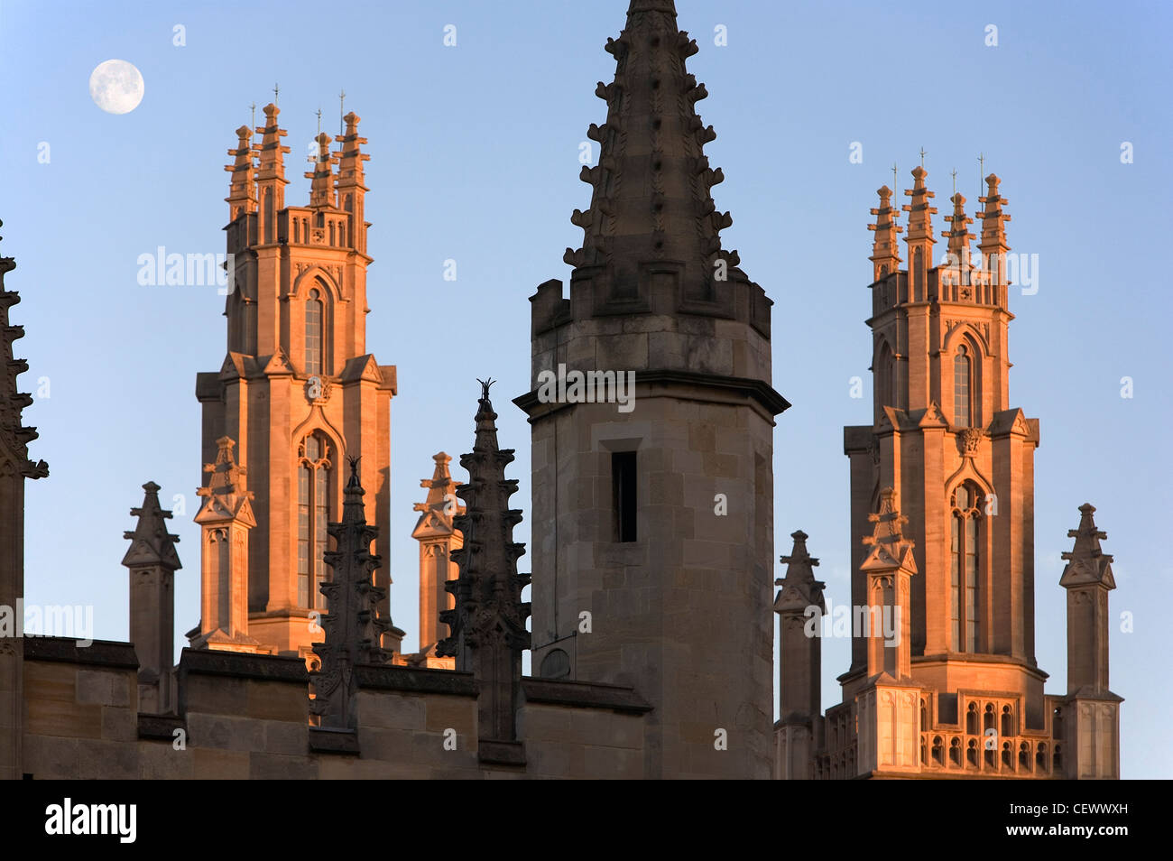 Blue towers blue moonrise hi-res stock photography and images - Alamy