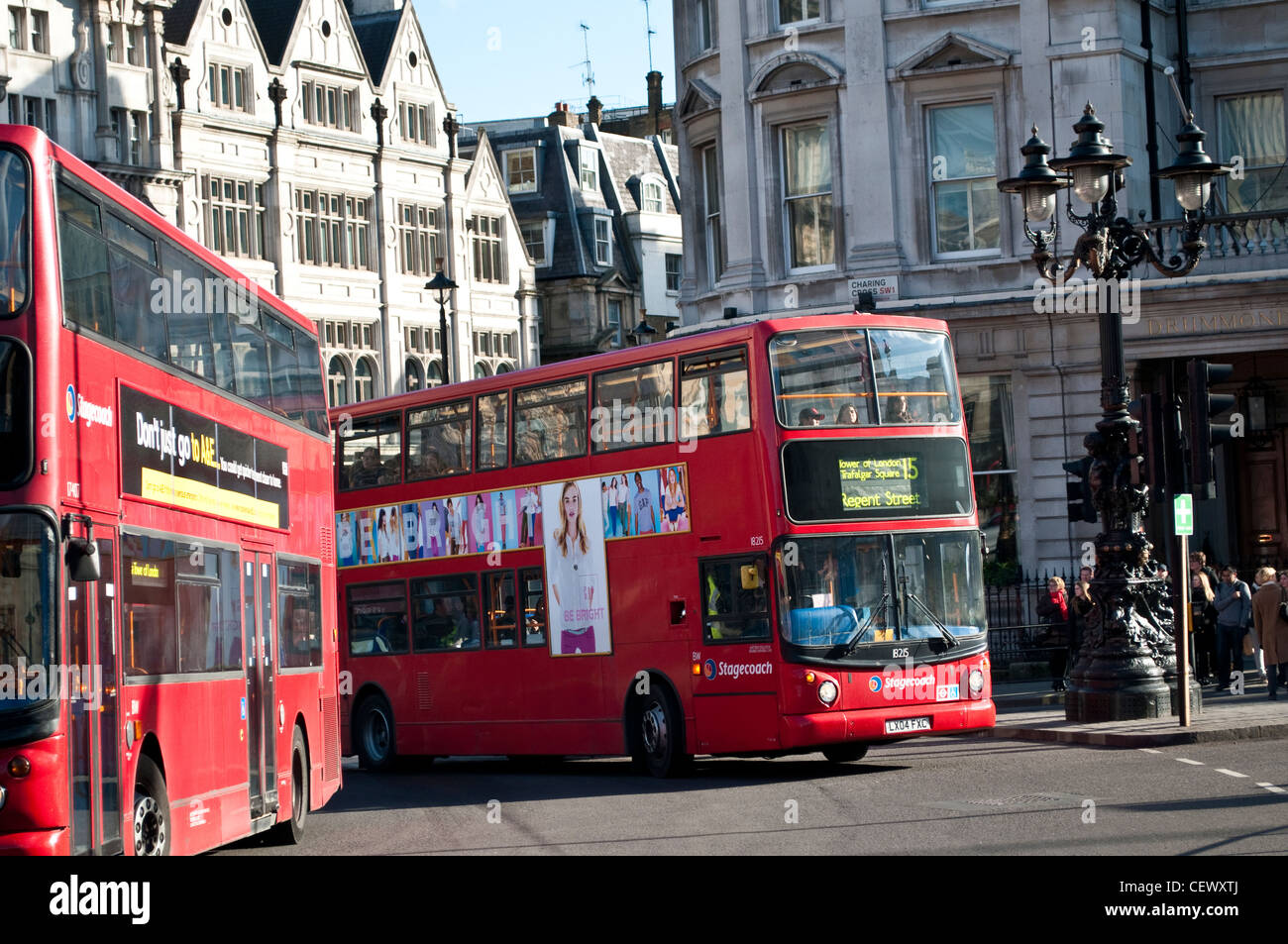 Two red london buses hi-res stock photography and images - Alamy