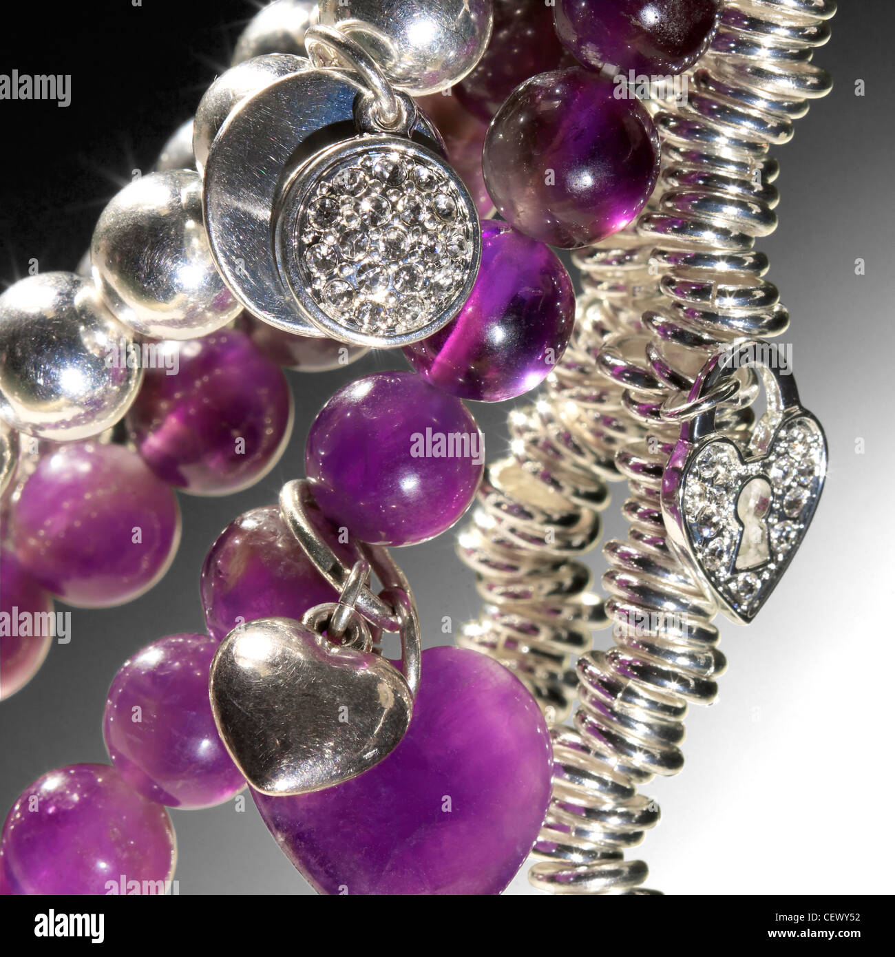 Silver coloured heart hi-res stock photography and images - Alamy