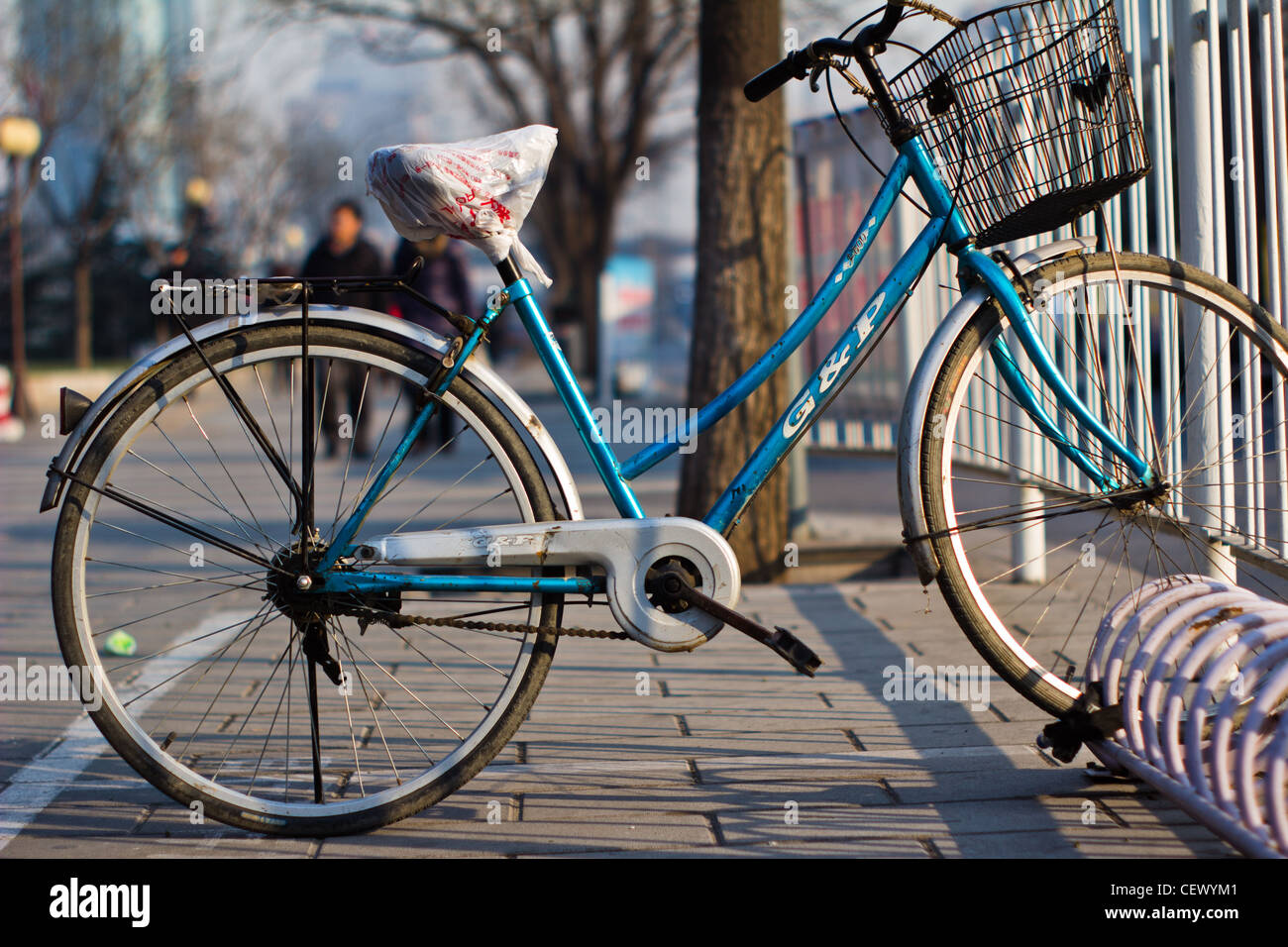 A bicycle on the street of Beijing Stock Photo - Alamy
