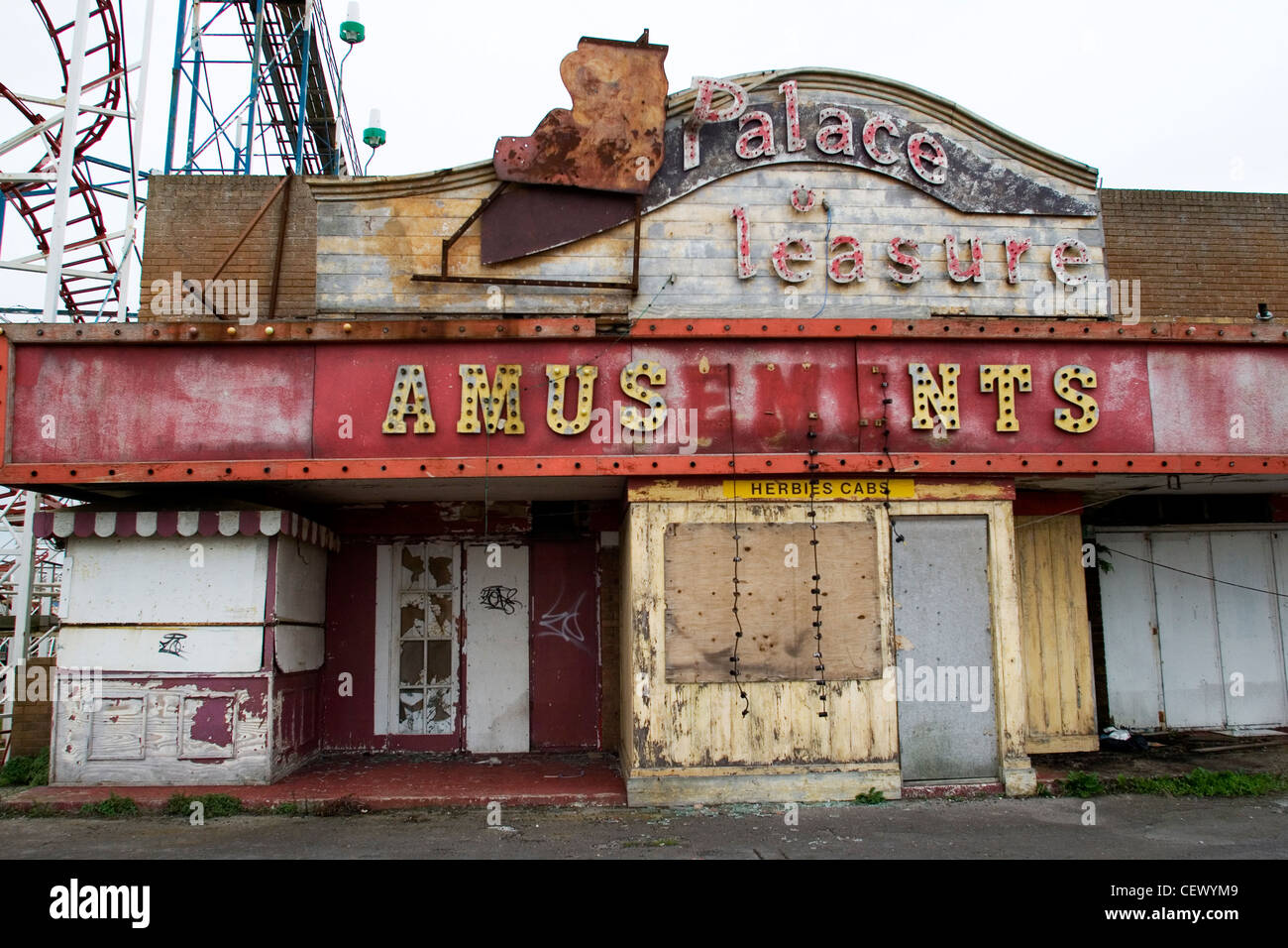 A derelict amusement park in Rhyl. Once an elegant Victorian resort ...