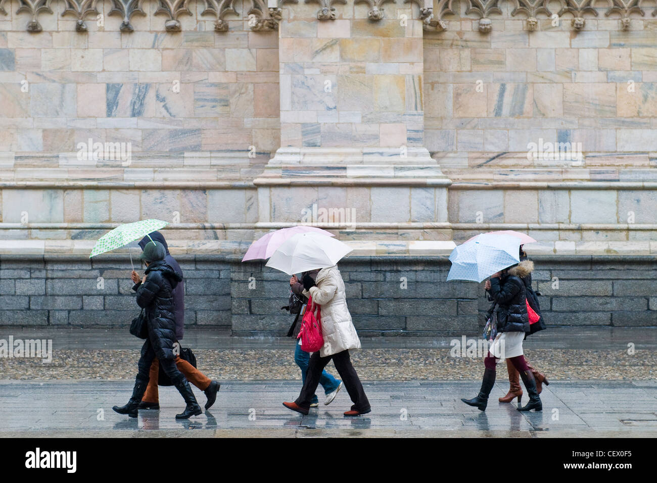 Rainy day, Milan, Italy Stock Photo - Alamy