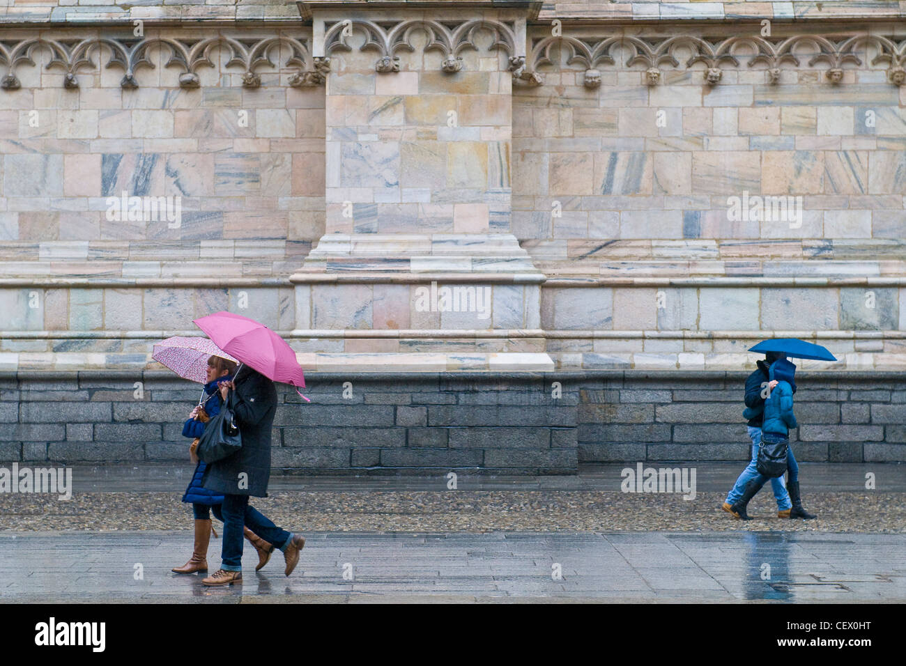 Rainy day, Milan, Italy Stock Photo - Alamy