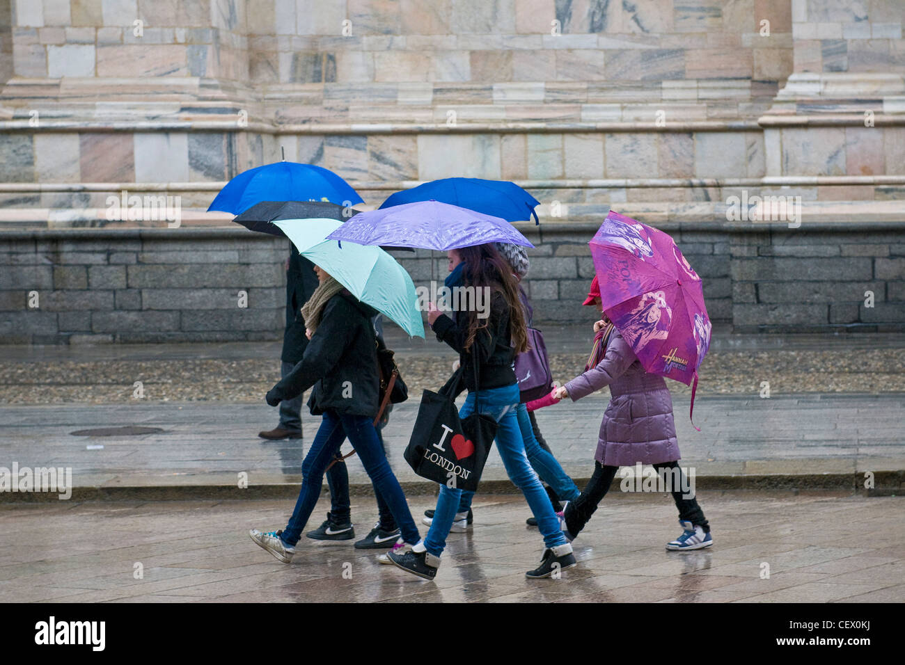 Rainy day, Milan, Italy Stock Photo - Alamy