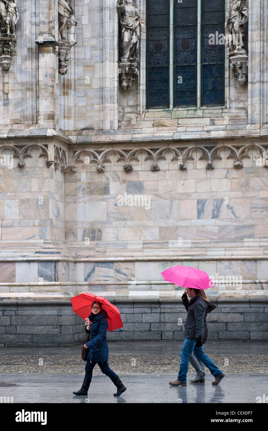 Rainy day, Milan, Italy Stock Photo - Alamy