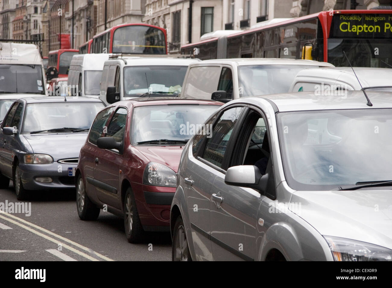 A traffic jam in central London Stock Photo - Alamy