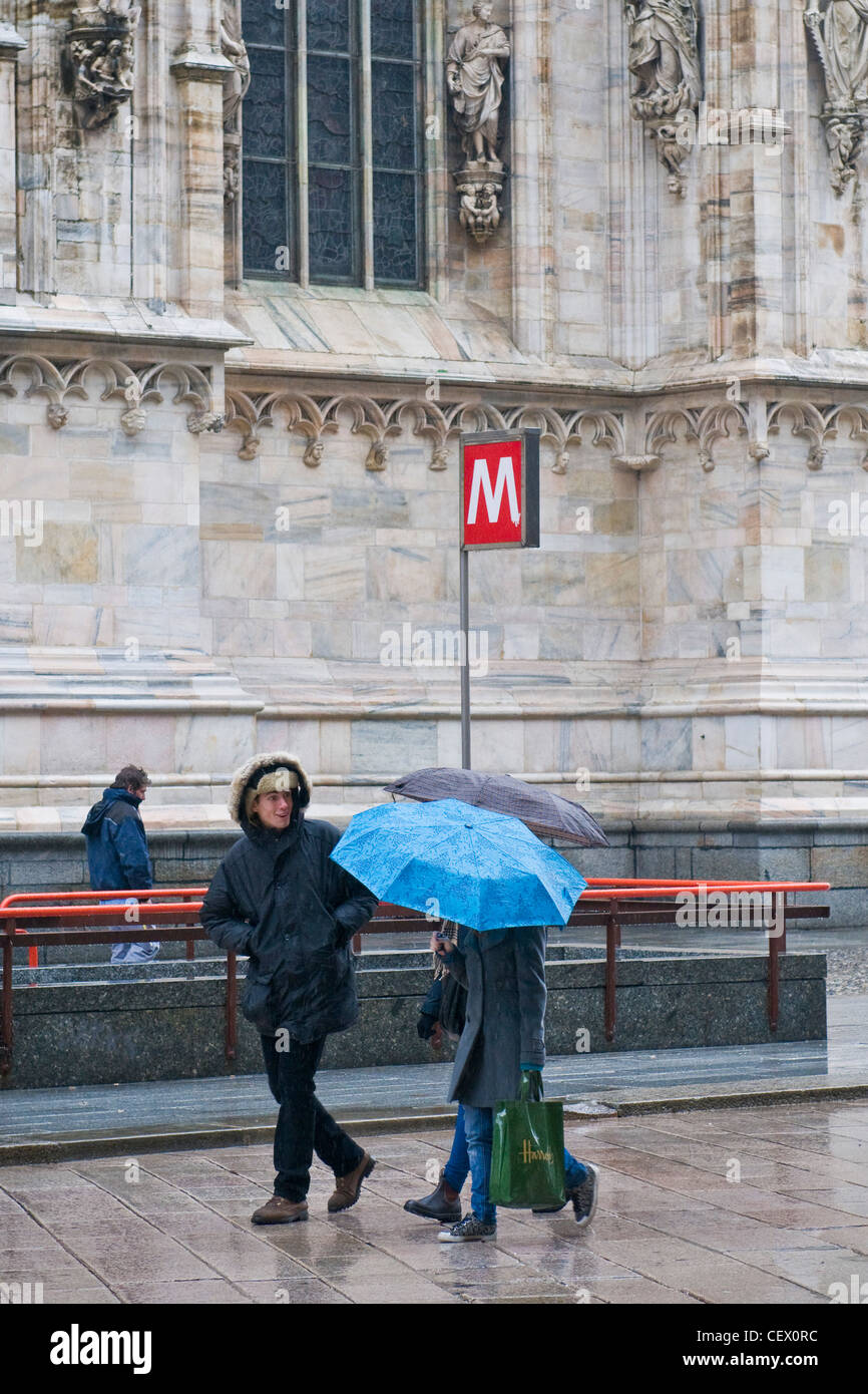 Rainy day, Milan, Italy Stock Photo - Alamy