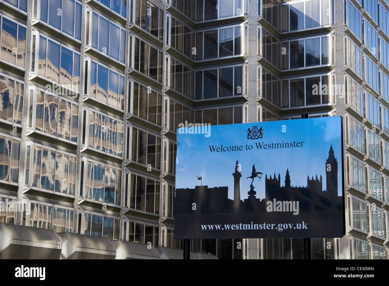Welcome to Westminster sign, London Stock Photo - Alamy