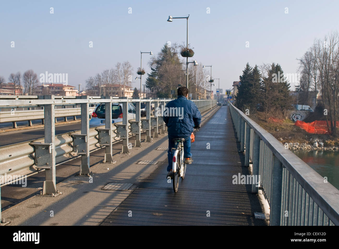 Adda river bridge, Lodi, Lombardy, Italy Stock Photo - Alamy