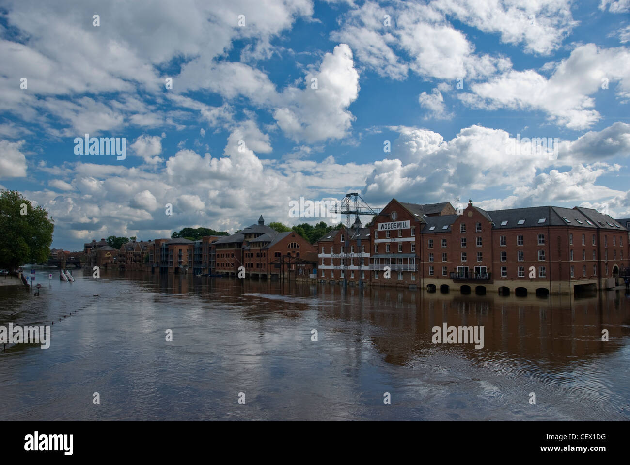 A view of York city when the River Ouse rose to flood parts of the ...
